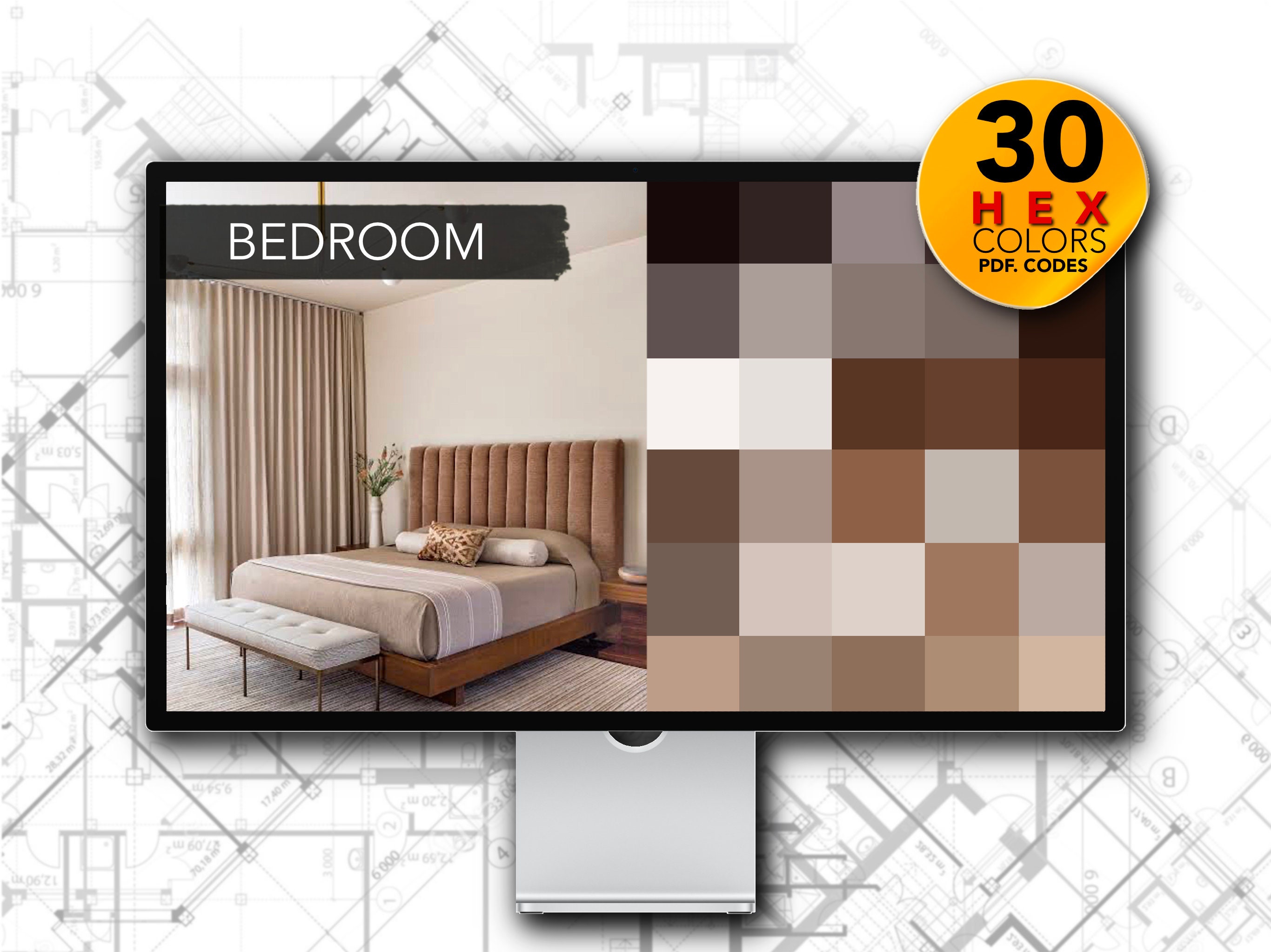 Color Palette HEX Codes 150 Colors - Mid-century Collection, HEX Codes ...