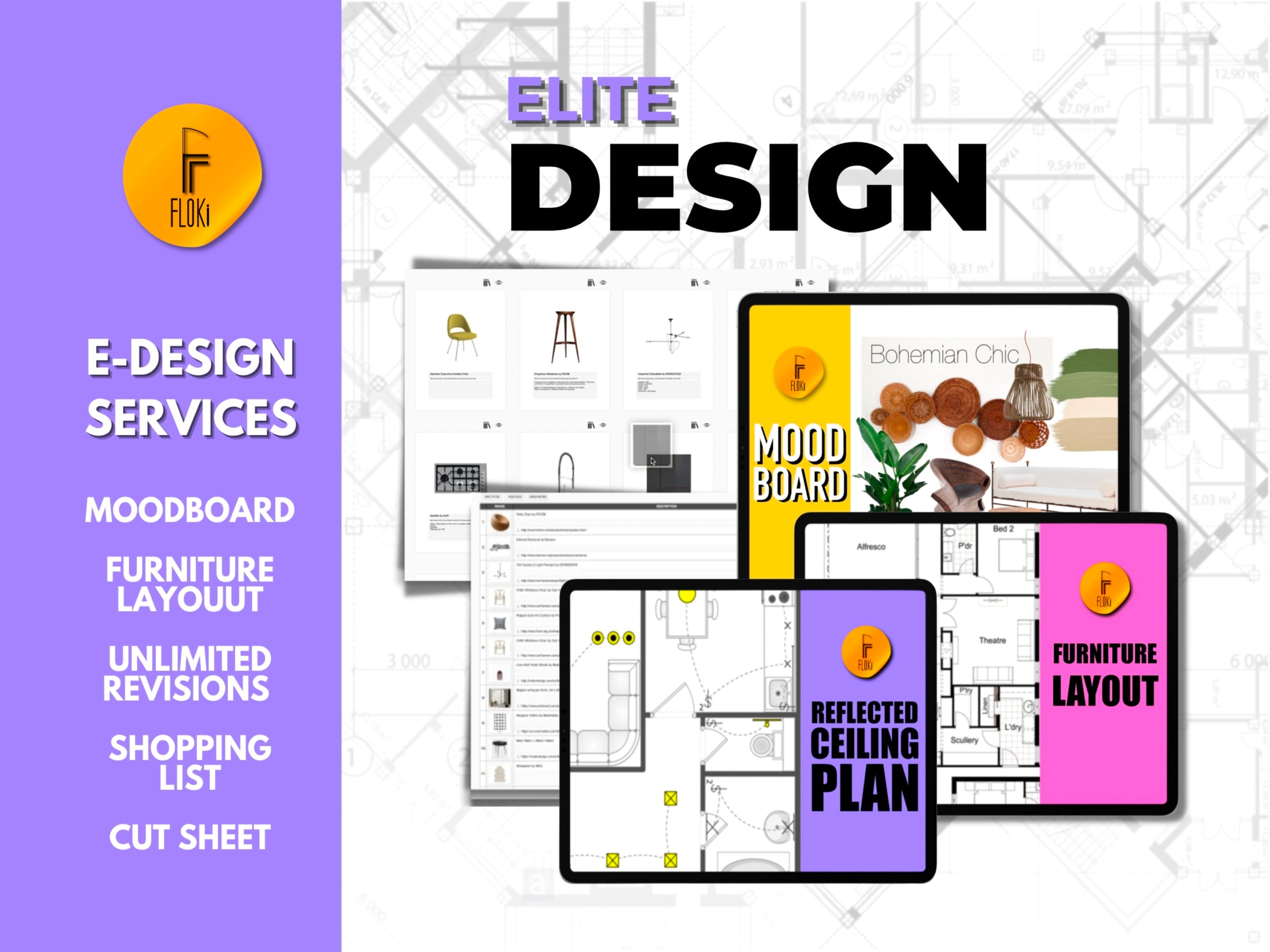 Elite Room Design | Interior Design Eservices | Mood Board, Floor Plan ...