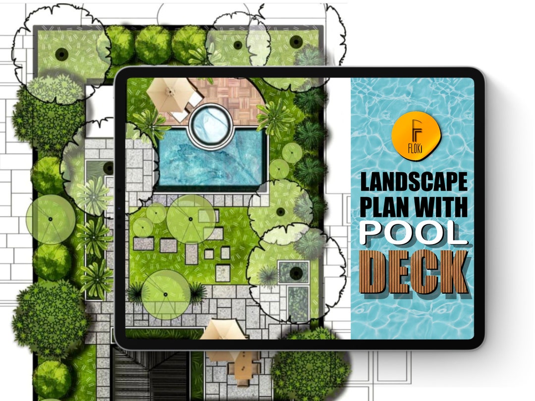 Custom-made Landscape Plan With Pool & Deck Design | Customized ...