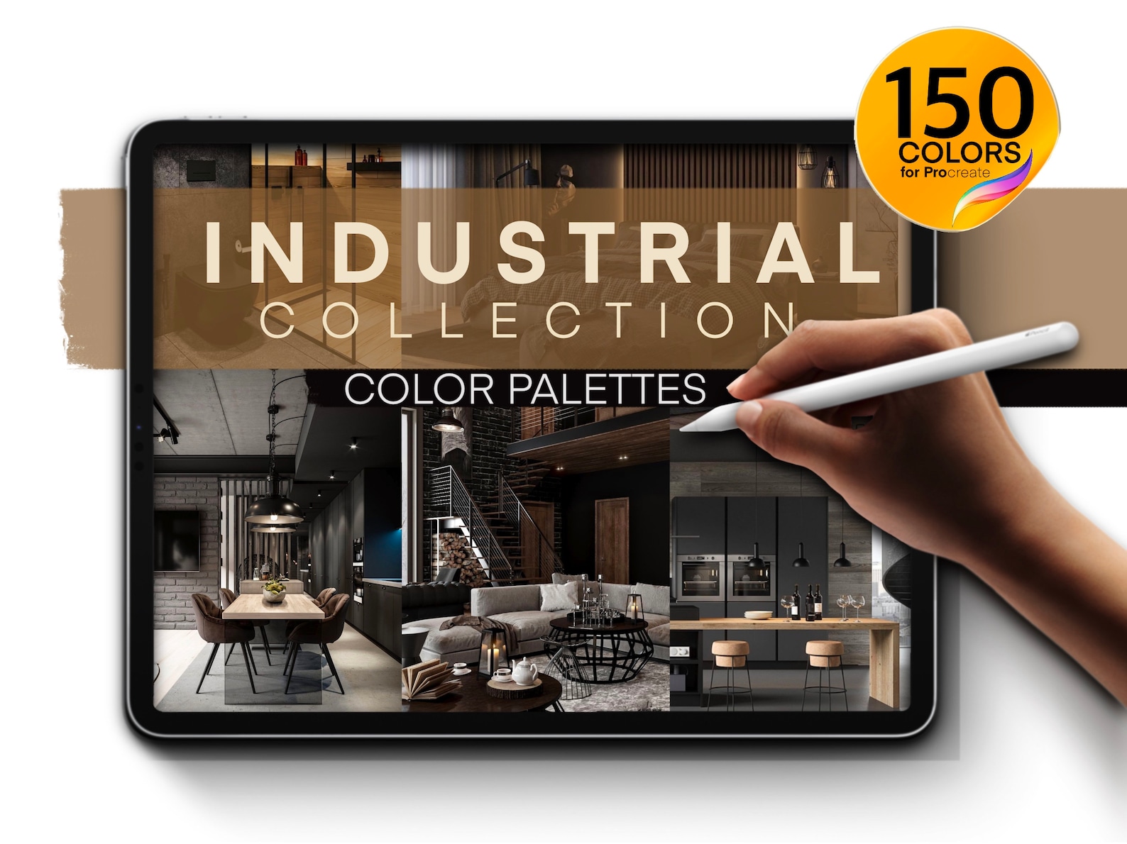 Industrial Color Palettes for Procreate | 150 Colors for Interior ...