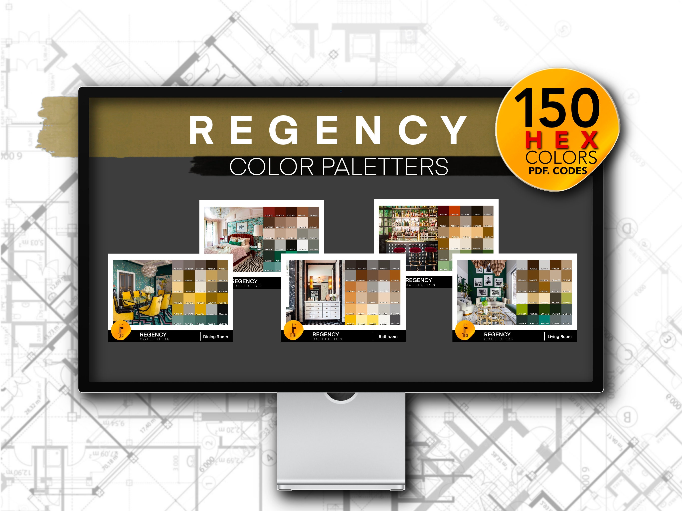 Color Palette HEX Codes 150 Colors - Regency Collection, HEX Codes for ...