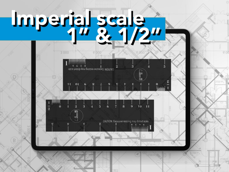 Procreate Architectural Rulers | 2-in-1 MINI Imperial/english Scale ...
