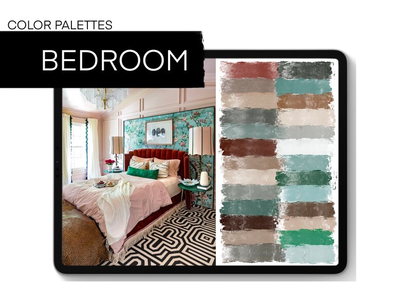Regency Color Palettes for Procreate | 150 Colors for Interior Design ...