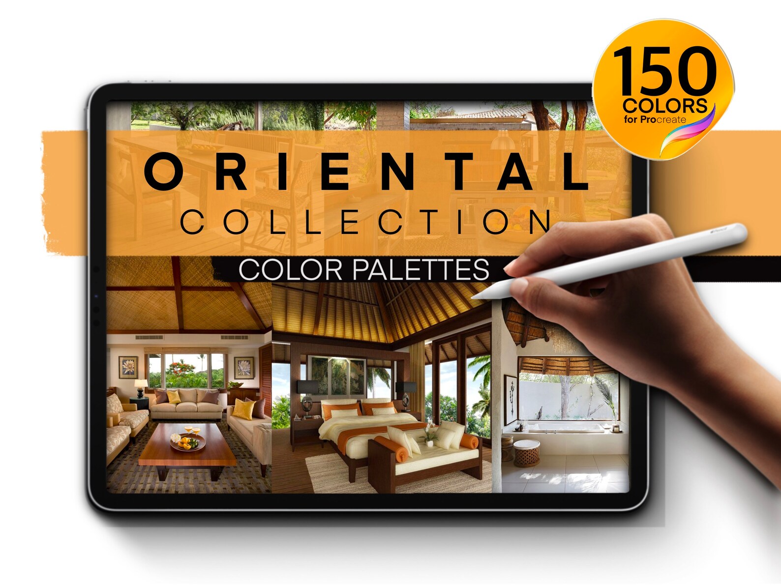 Oriental Color Palettes for Procreate | 150 Colors for Interior Design ...