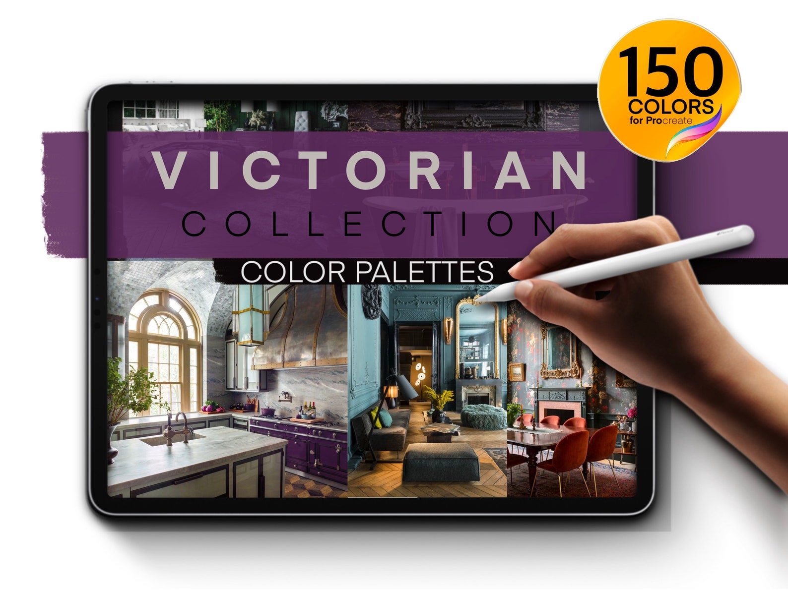Victorian Color Palettes for Procreate | 150 Colors for Interior Design ...
