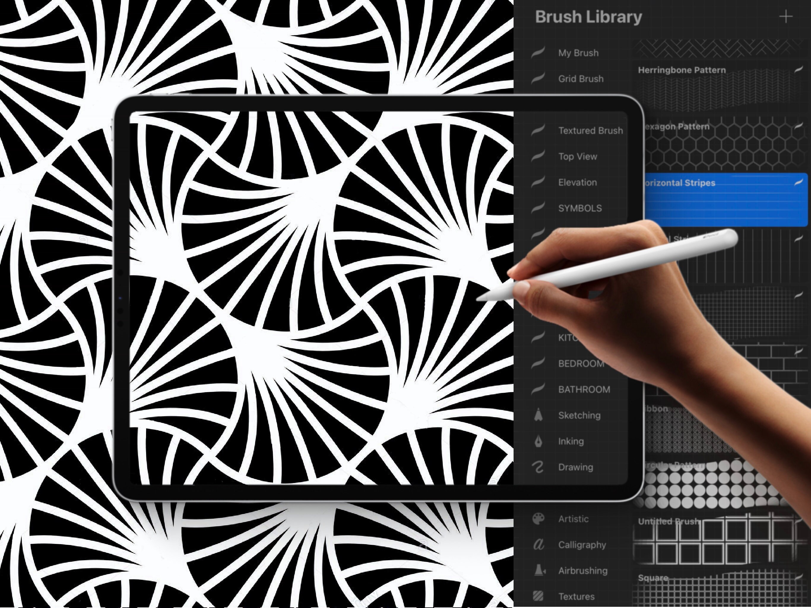 30 patrones de piso de diseño de interiores para Procreate / Pinceles ...