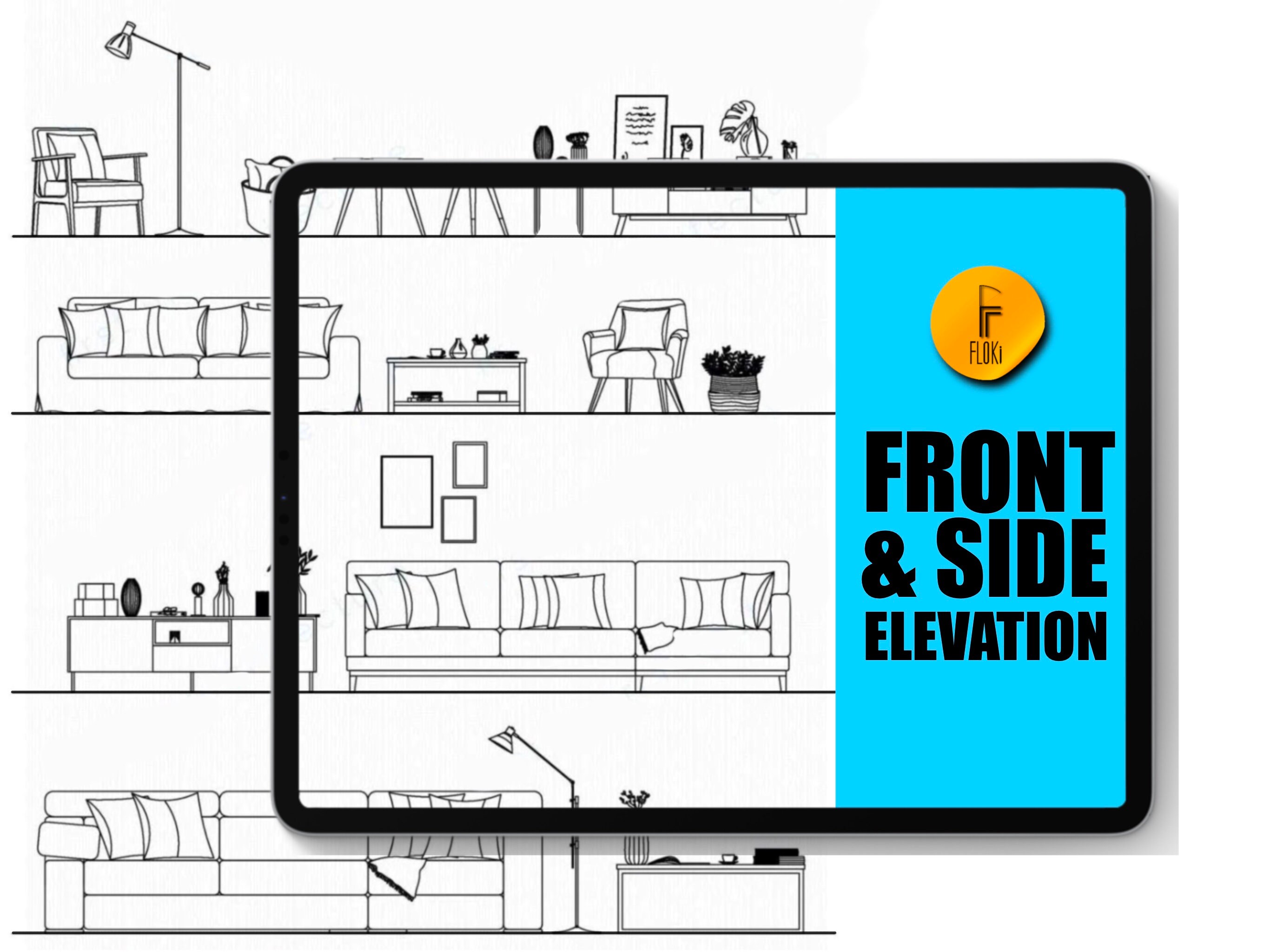 Custom-made Architectural Elevation With Labels & Dimension ...