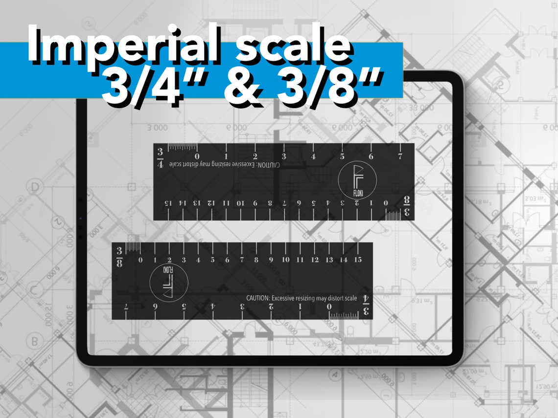 Procreate Architectural Rulers | 2-in-1 MINI Imperial/english Scale ...