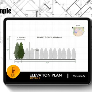 Custom-made Landscape Section Elevation | Professionally-made 2D ...