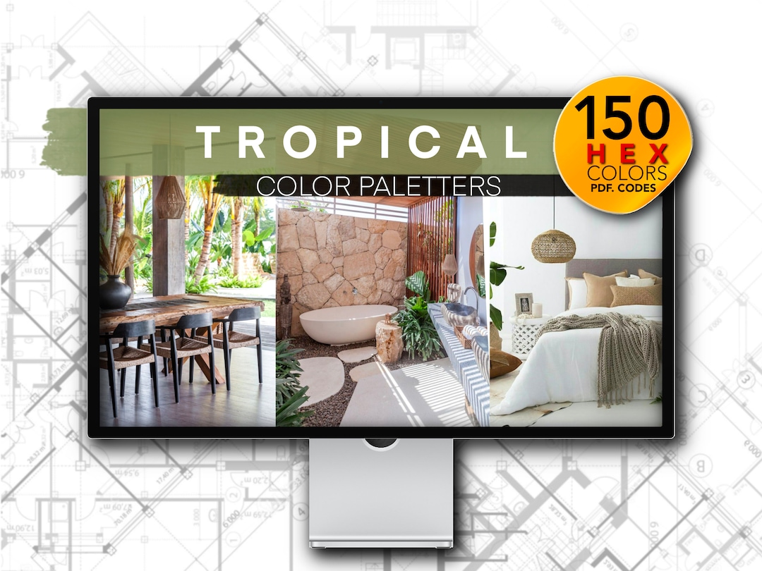 Color Palette HEX Codes 150 Colors - Tropical Collection, HEX Codes for ...