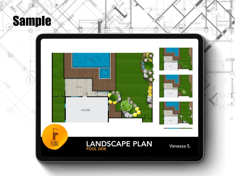 Custom-made Landscape Plan With Pool & Deck Design | Customized ...