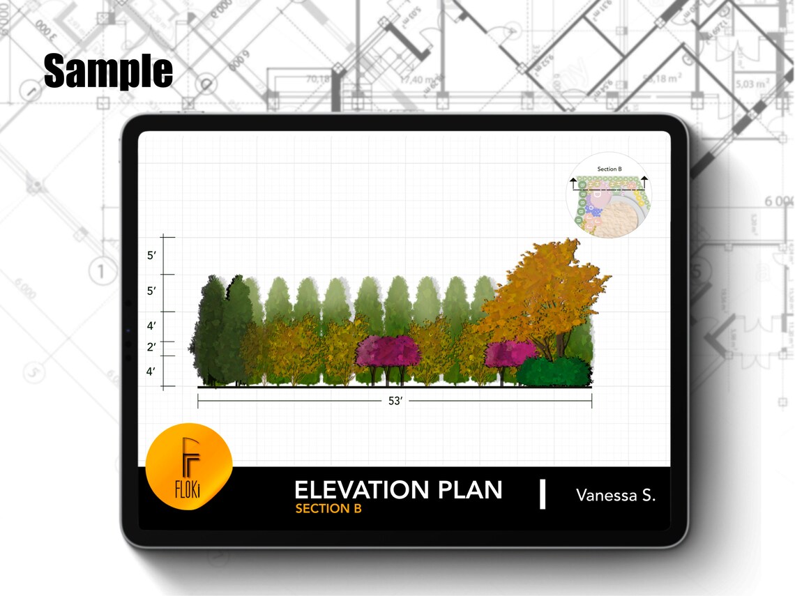 Custom-made Landscape Section Elevation Professionally-made - Etsy