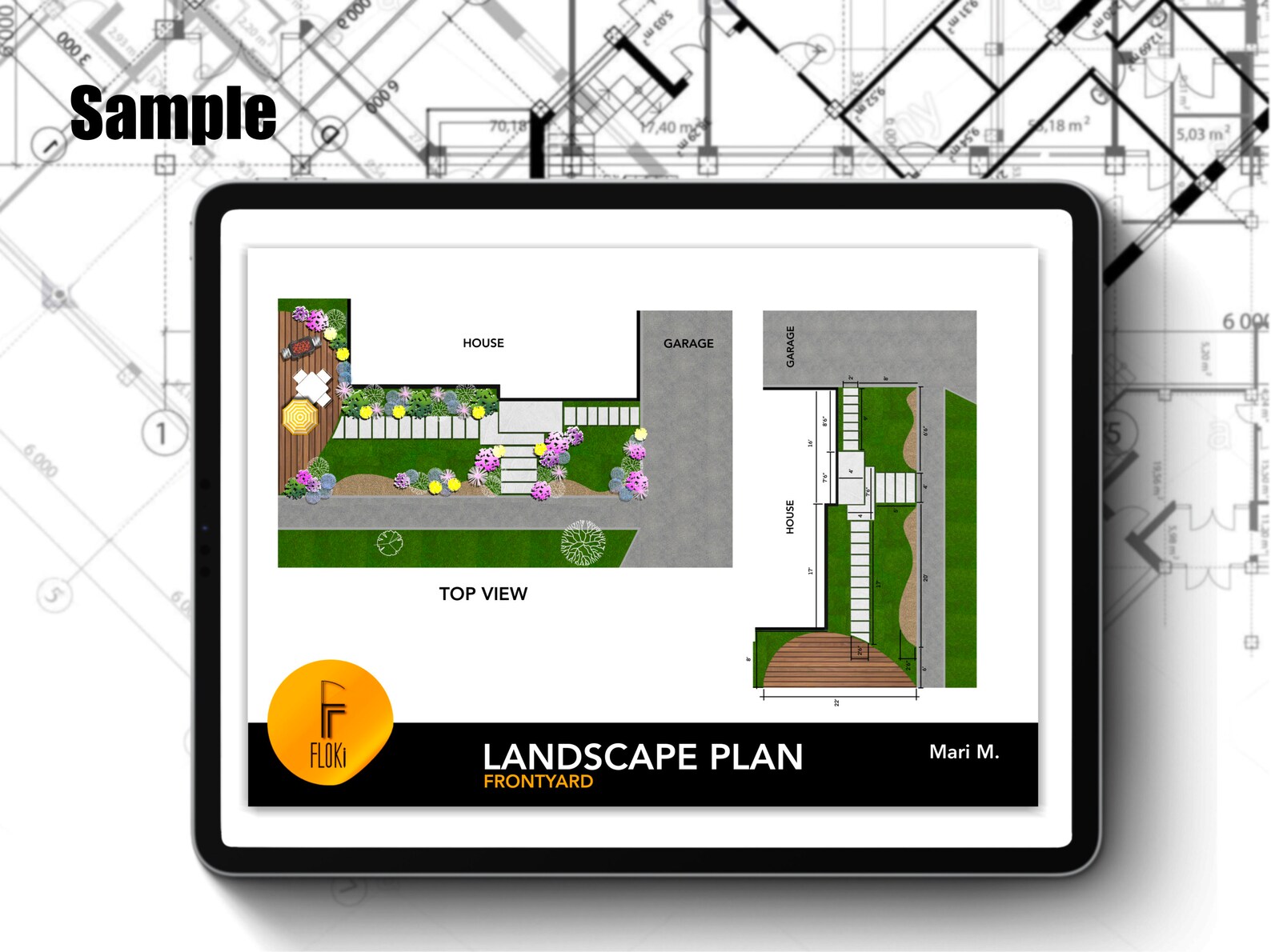 Custom-made Landscape Plan With Labels & Dimension | Professionally ...