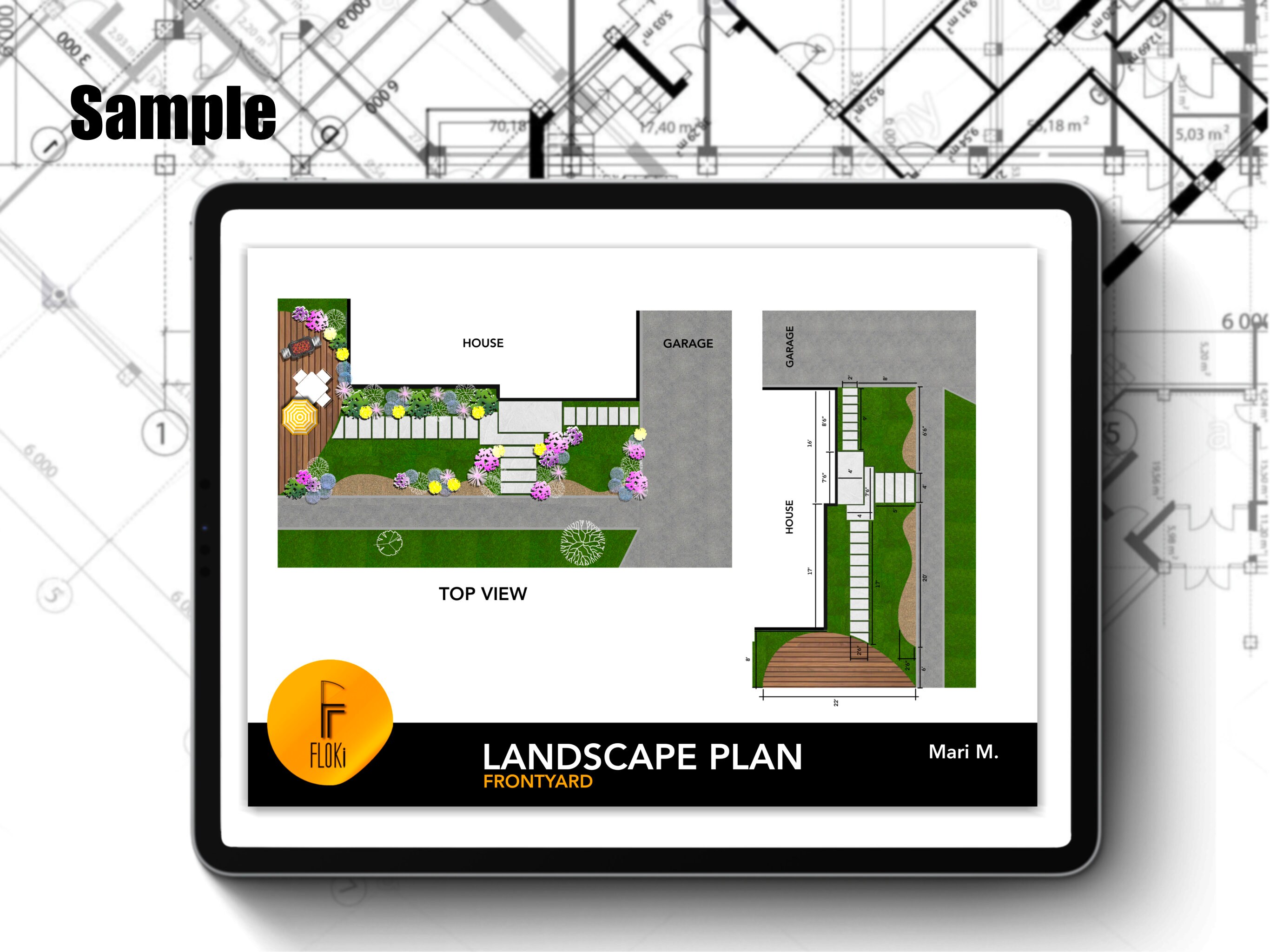Custom-made Landscape Plan With Labels & Dimension | Professionally ...