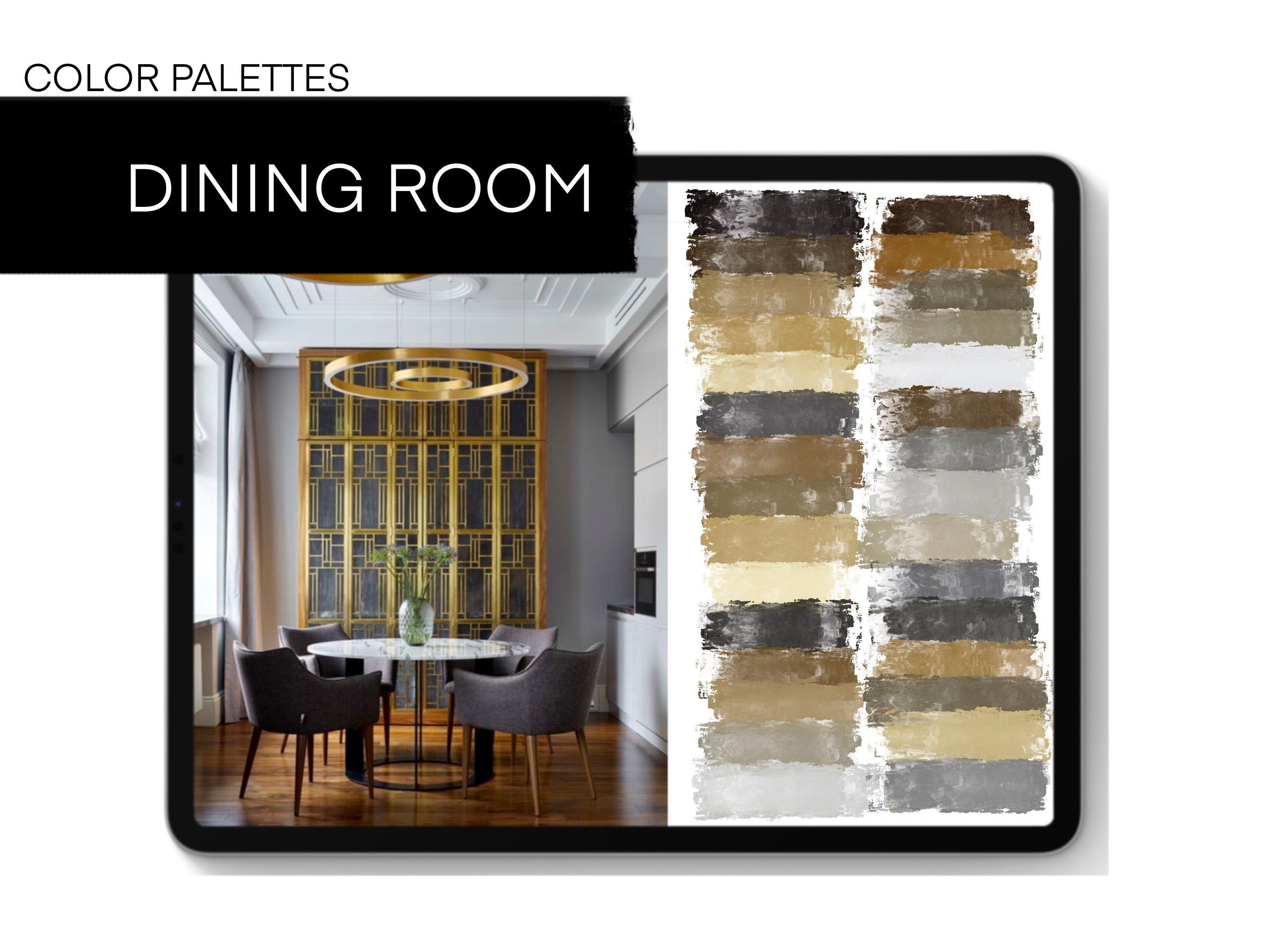 Art Deco Color Palettes for Procreate | 150 Colors for Interior Design ...