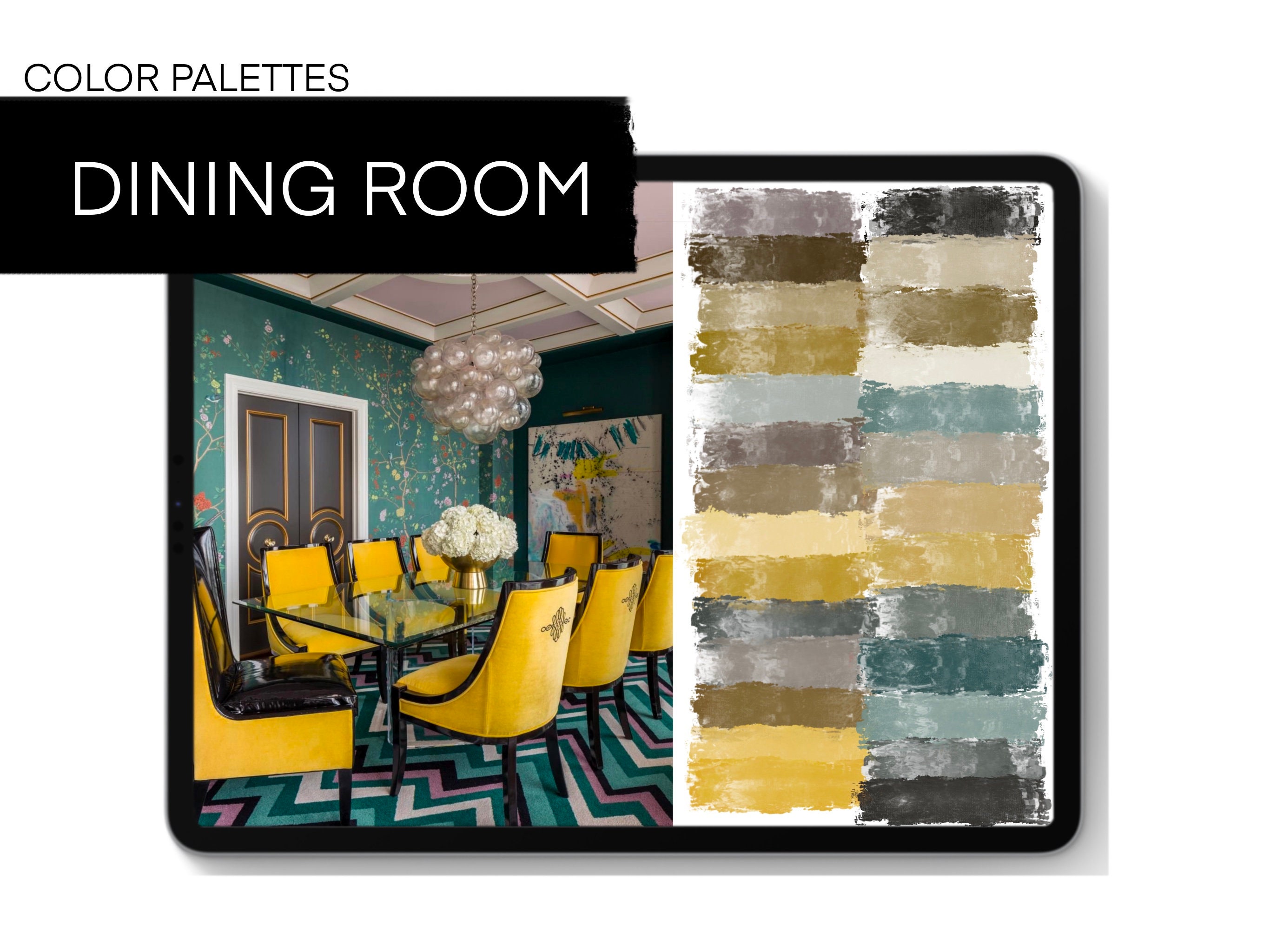 Regency Color Palettes for Procreate | 150 Colors for Interior Design ...