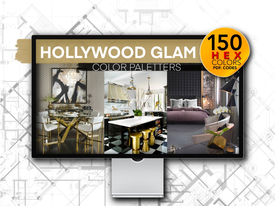 Color Palette HEX Codes 150 Colors - Hollywood Glam Collection, HEX ...