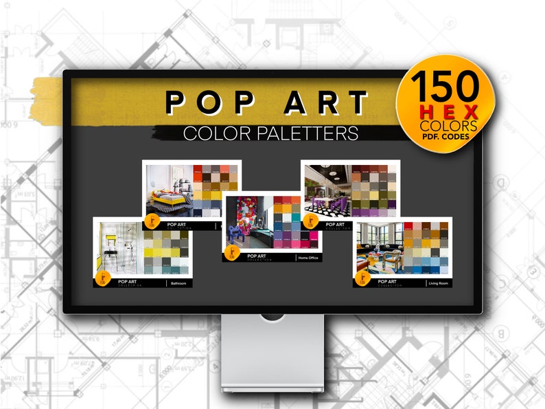 Color Palette HEX Codes 150 Colors - Pop Art Collection, HEX Codes for ...