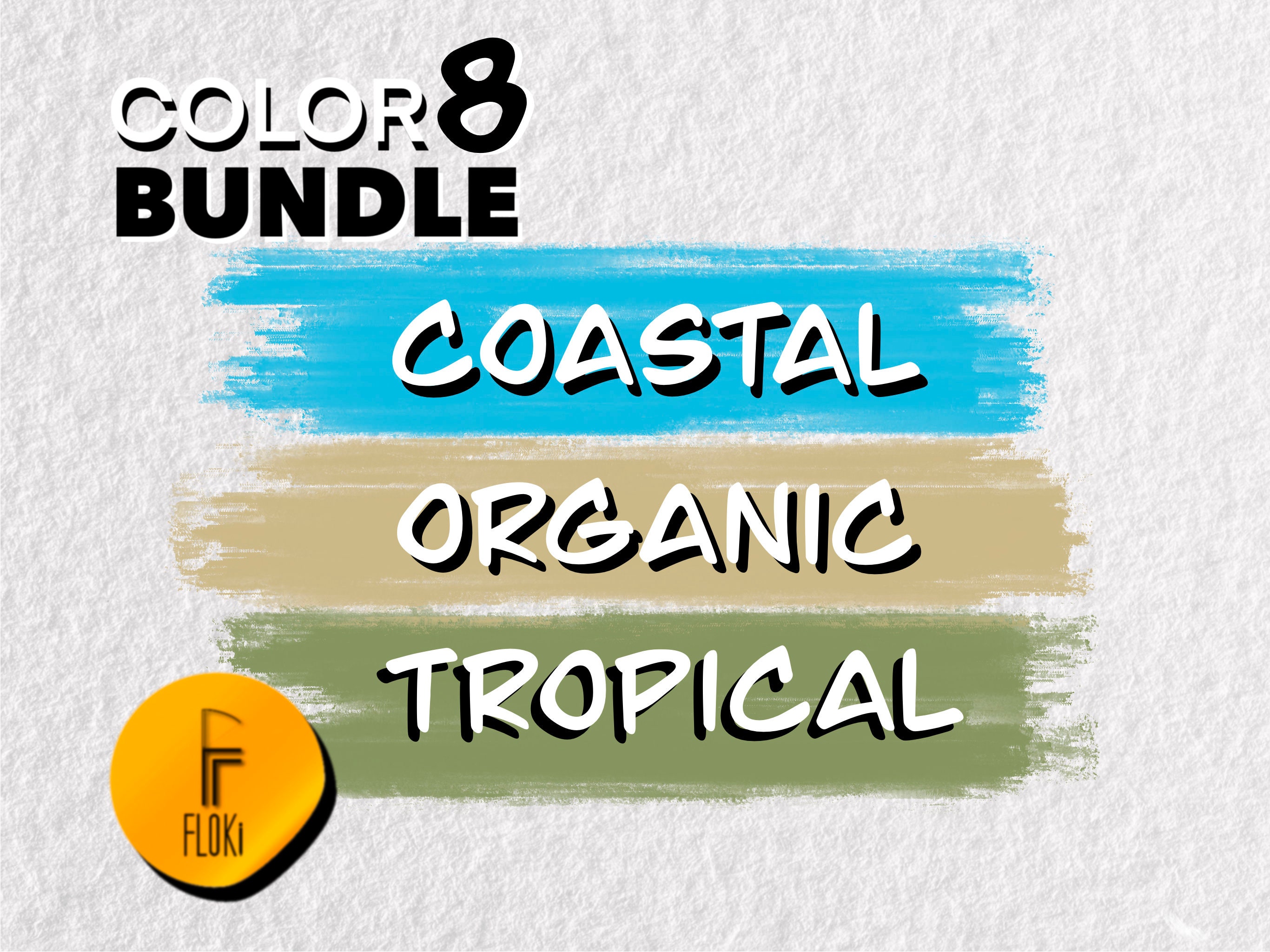 Costal, Organic & Tropical Color Palettes Bundle 8 for Procreate | 450 ...