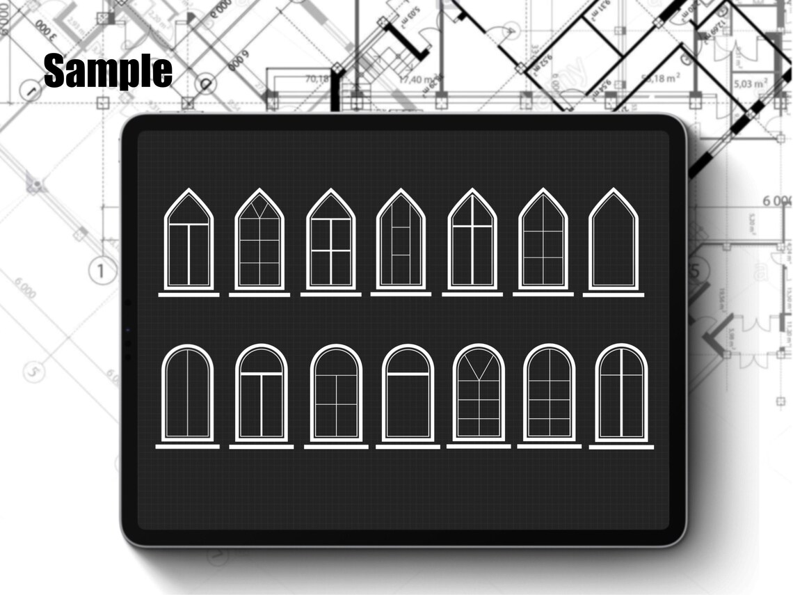 100 Architectural and Interior Design Stencils for Procreate - Etsy
