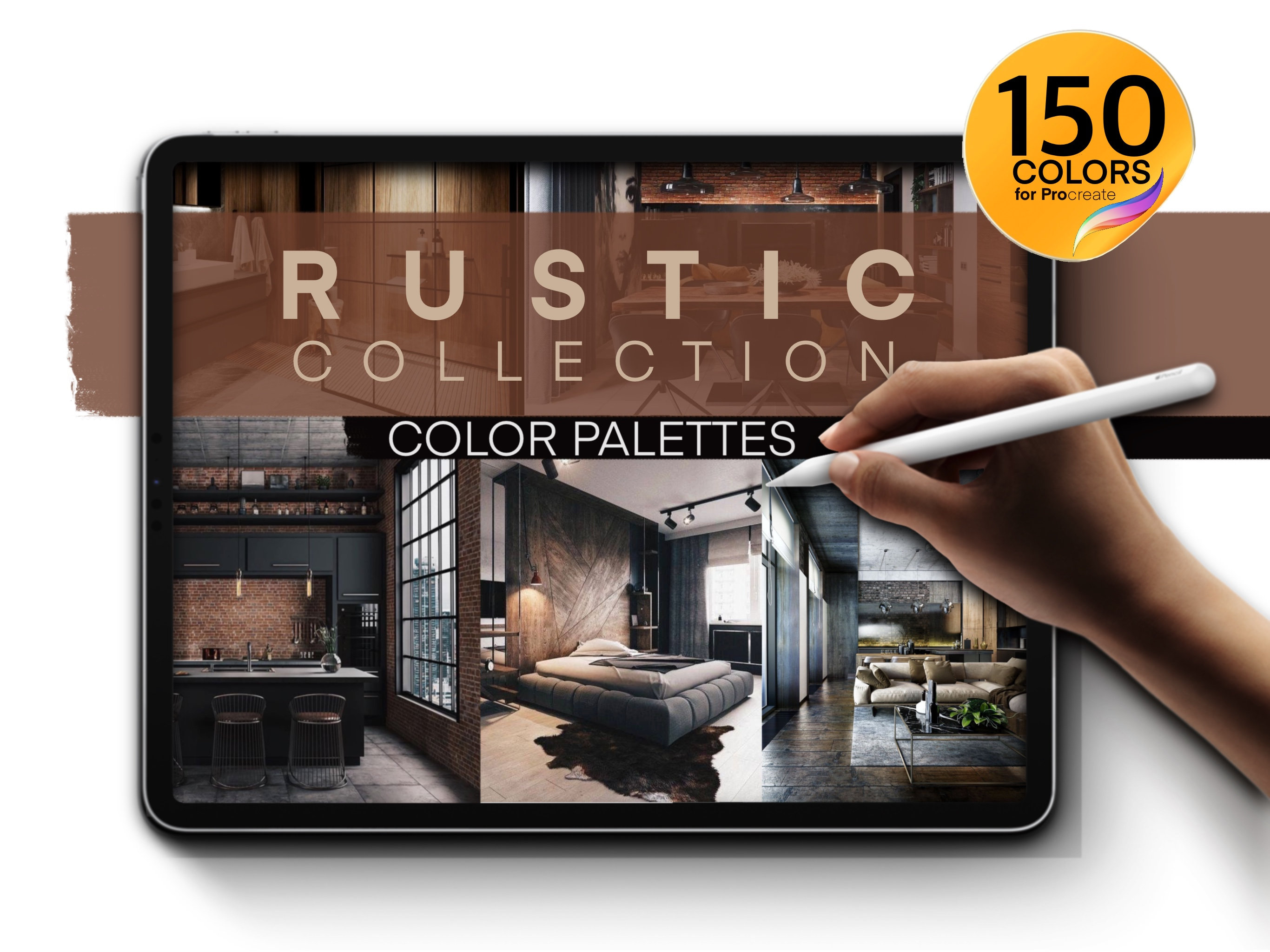 Rustic Color Palettes for Procreate 150 Colors for Interior Design ...