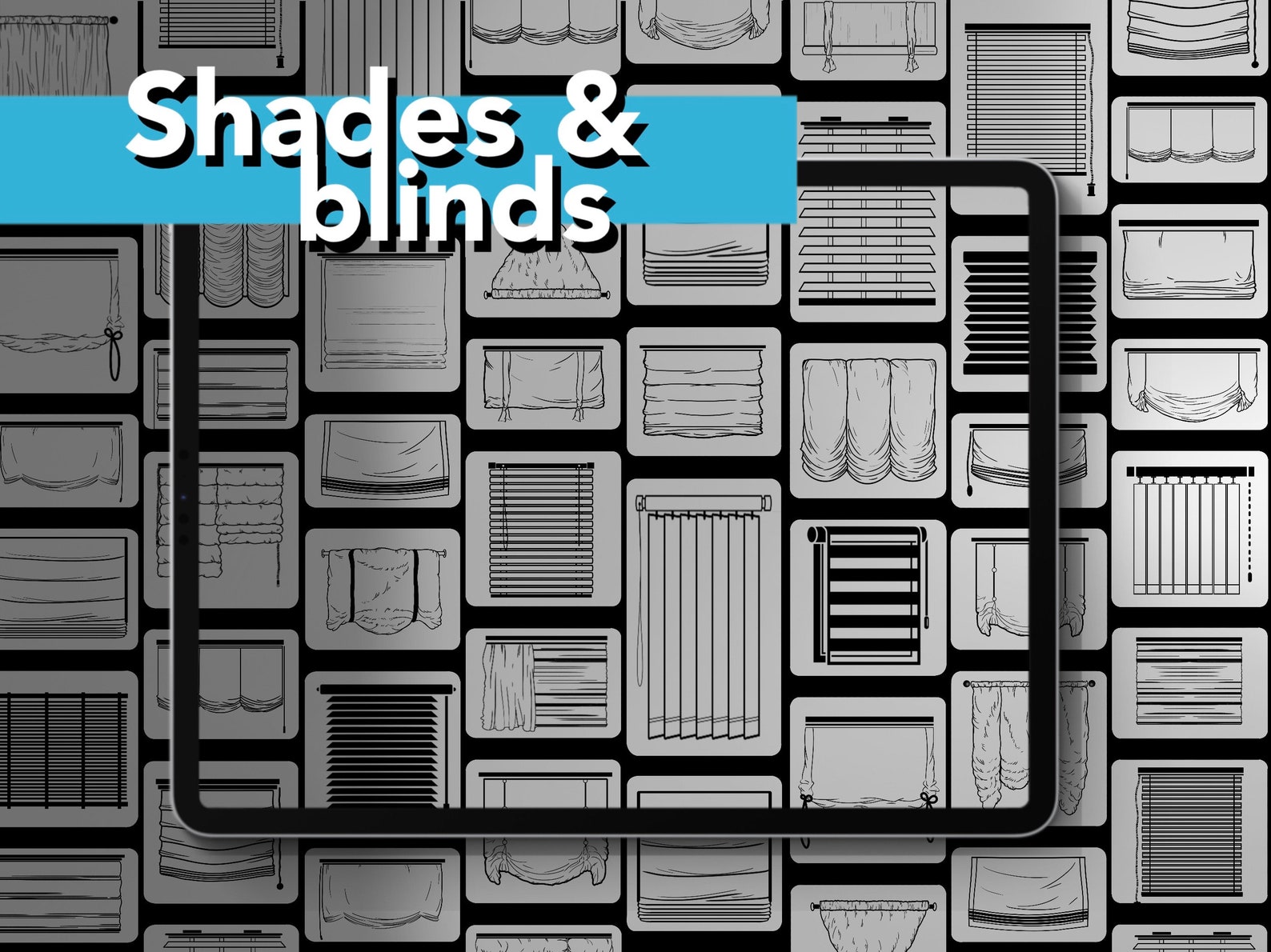 80 Architectural and Interior Design Stencils for Procreate | Shades ...