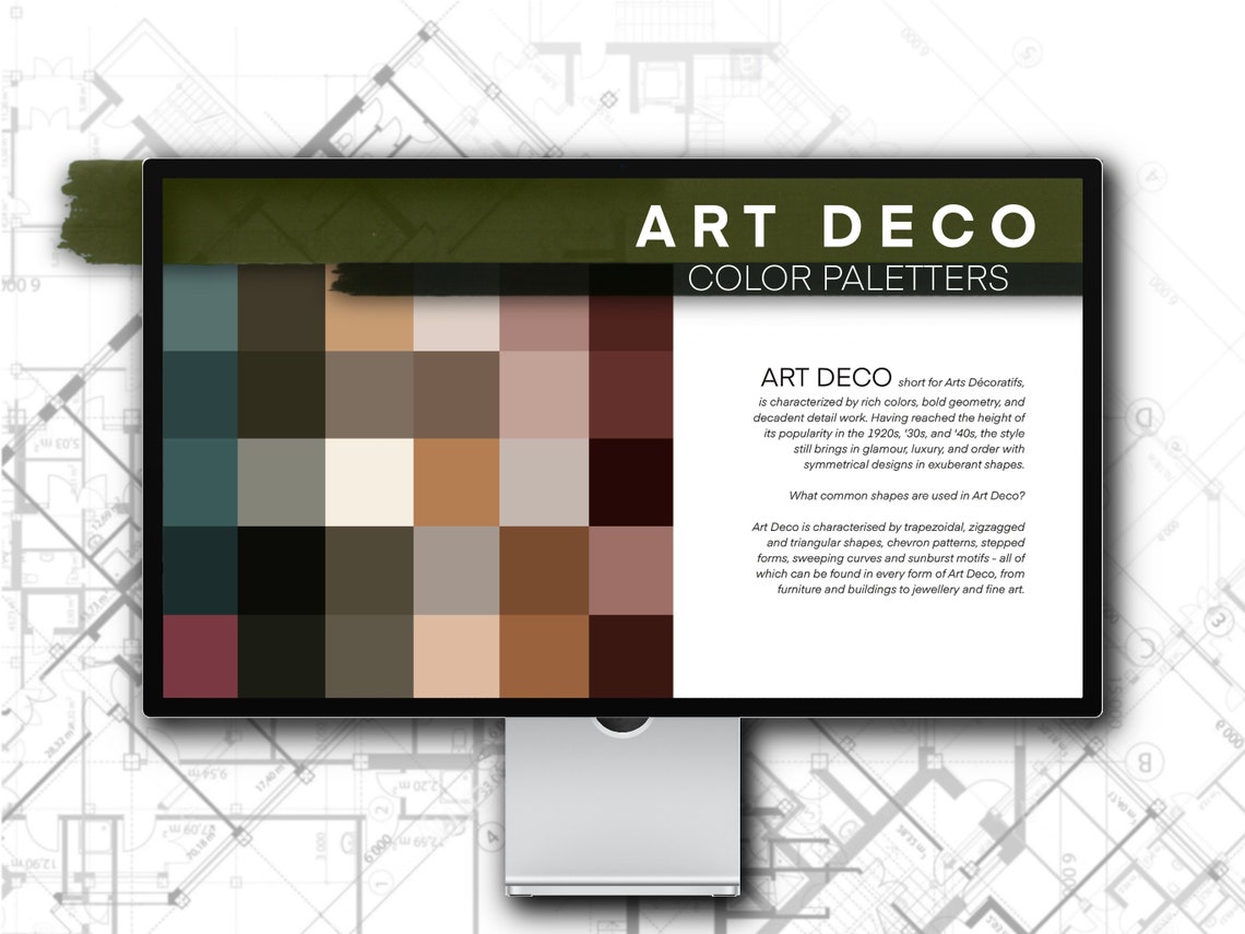 Color Palette HEX Codes 150 Colors - Art Deco Collection, HEX Codes Forart Deco Color Palette ...