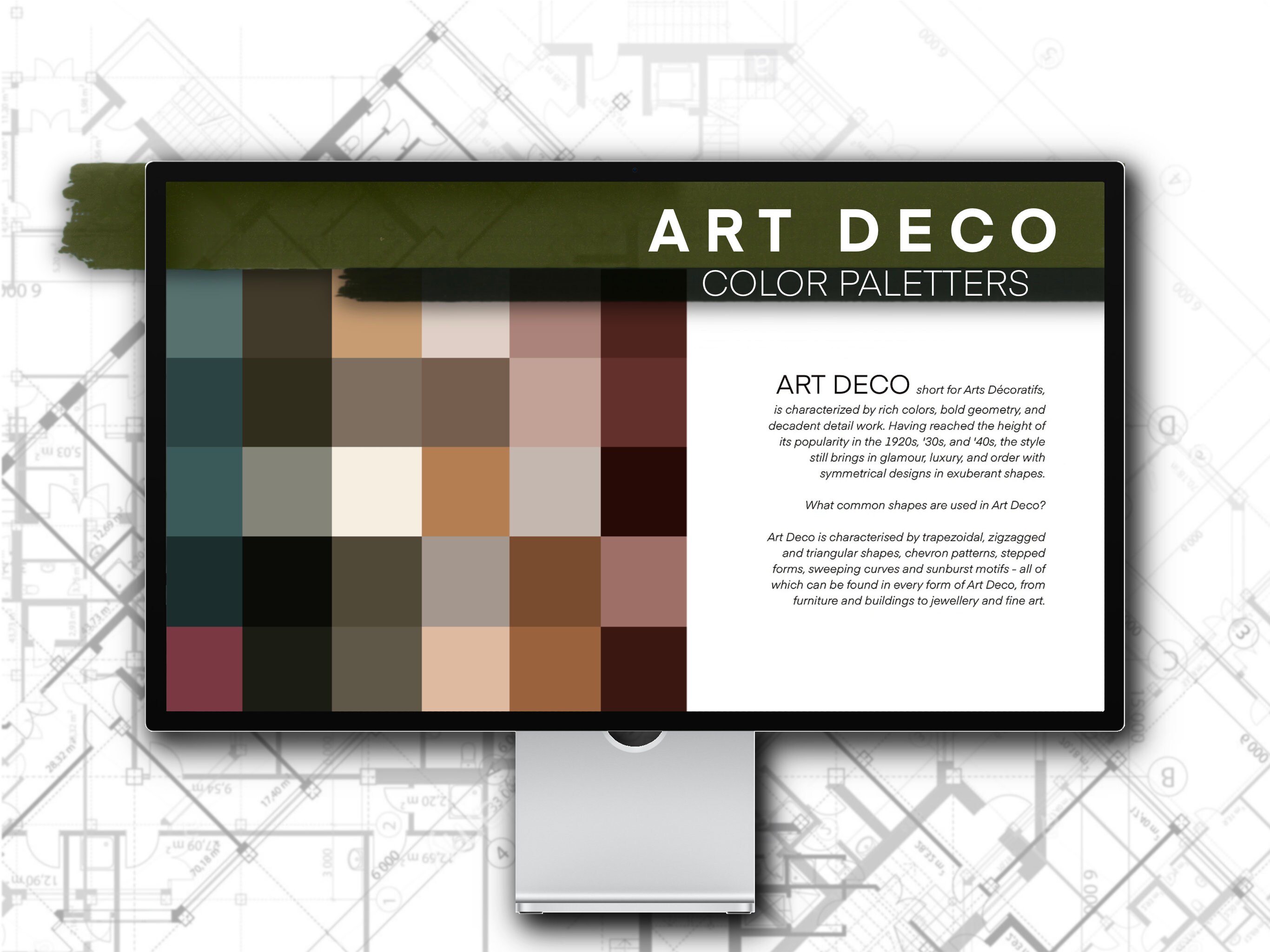 Color Palette HEX Codes 150 Colors - Art Deco Collection, HEX Codes ...