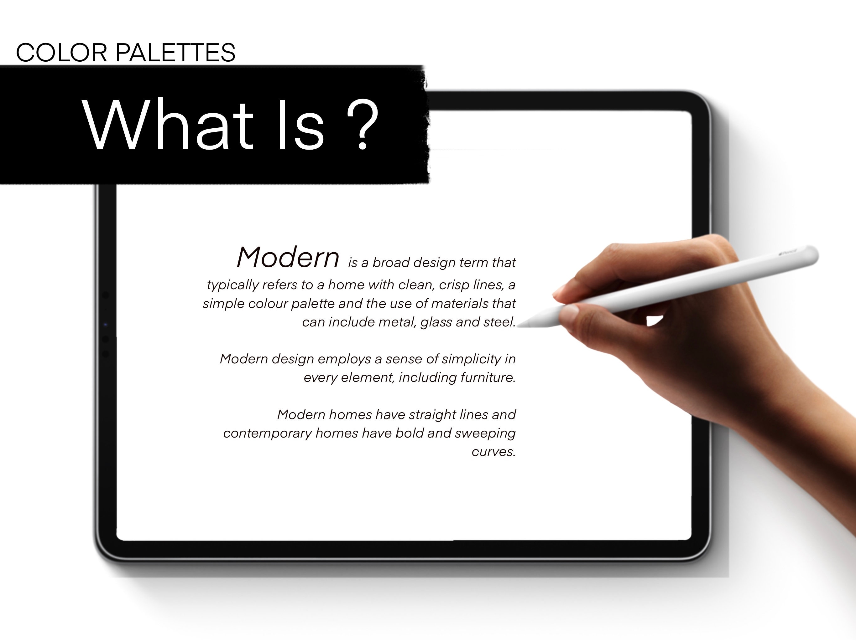 Modern Color Palettes for Procreate | 150 Colors for Interior Design ...