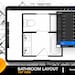 Architectural Bathroom Layout for Procreate | Bathroom Design 13 ...