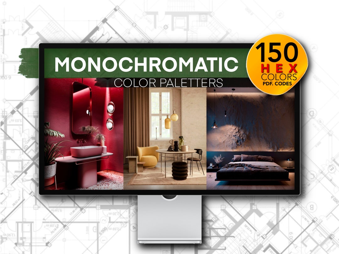 Color Palette HEX Codes 150 Colors - Monochromatic Collection, HEX ...