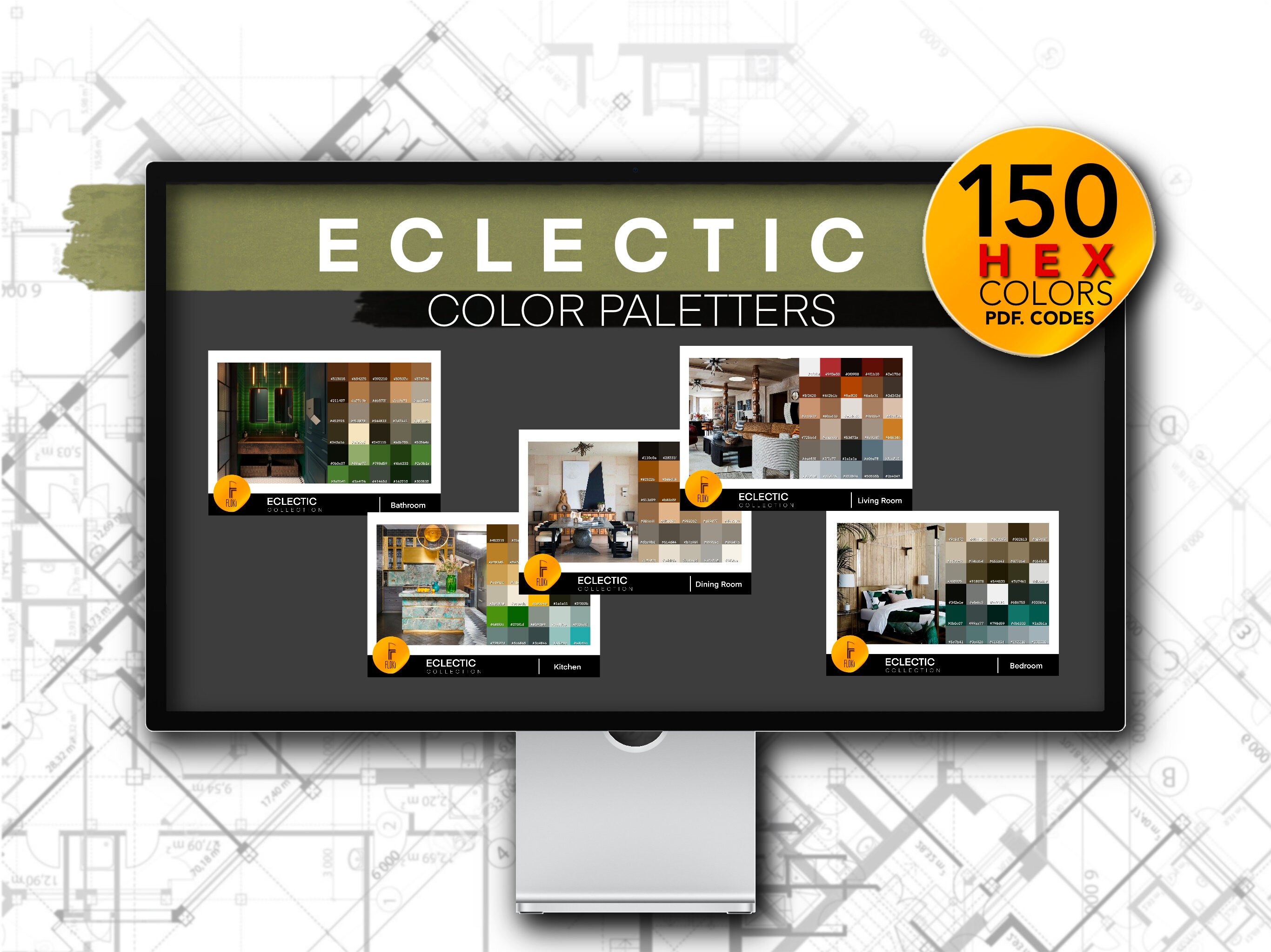 Color Palette HEX Codes 150 Colors - Eclectic Collection, HEX Codes for ...