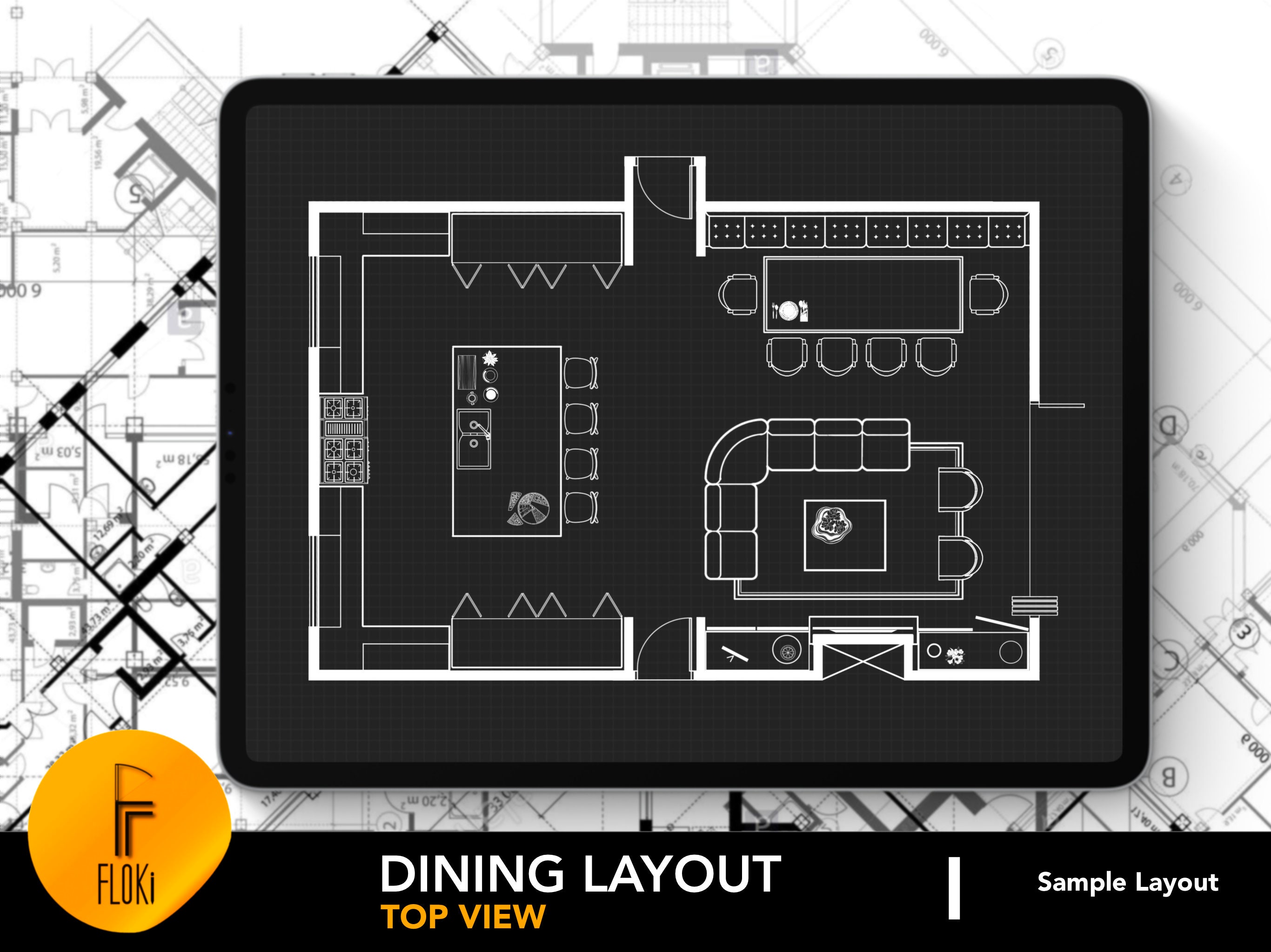 Architectural Dining Room Layout for Procreate Dining Room Design 21 ...