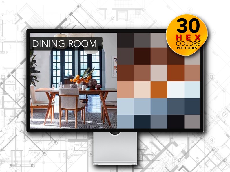 Color Palette HEX Codes 150 Colors Mid-century Collection, HEX Codes ...