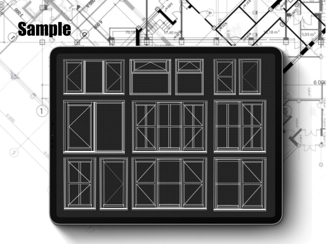 100 Architectural and Interior Design Stencils for Procreate - Etsy