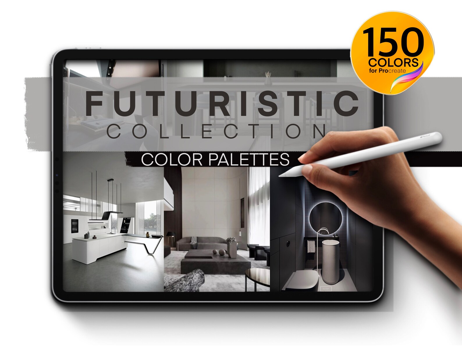 Futuristic Color Palettes for Procreate | 150 Colors for Interior ...