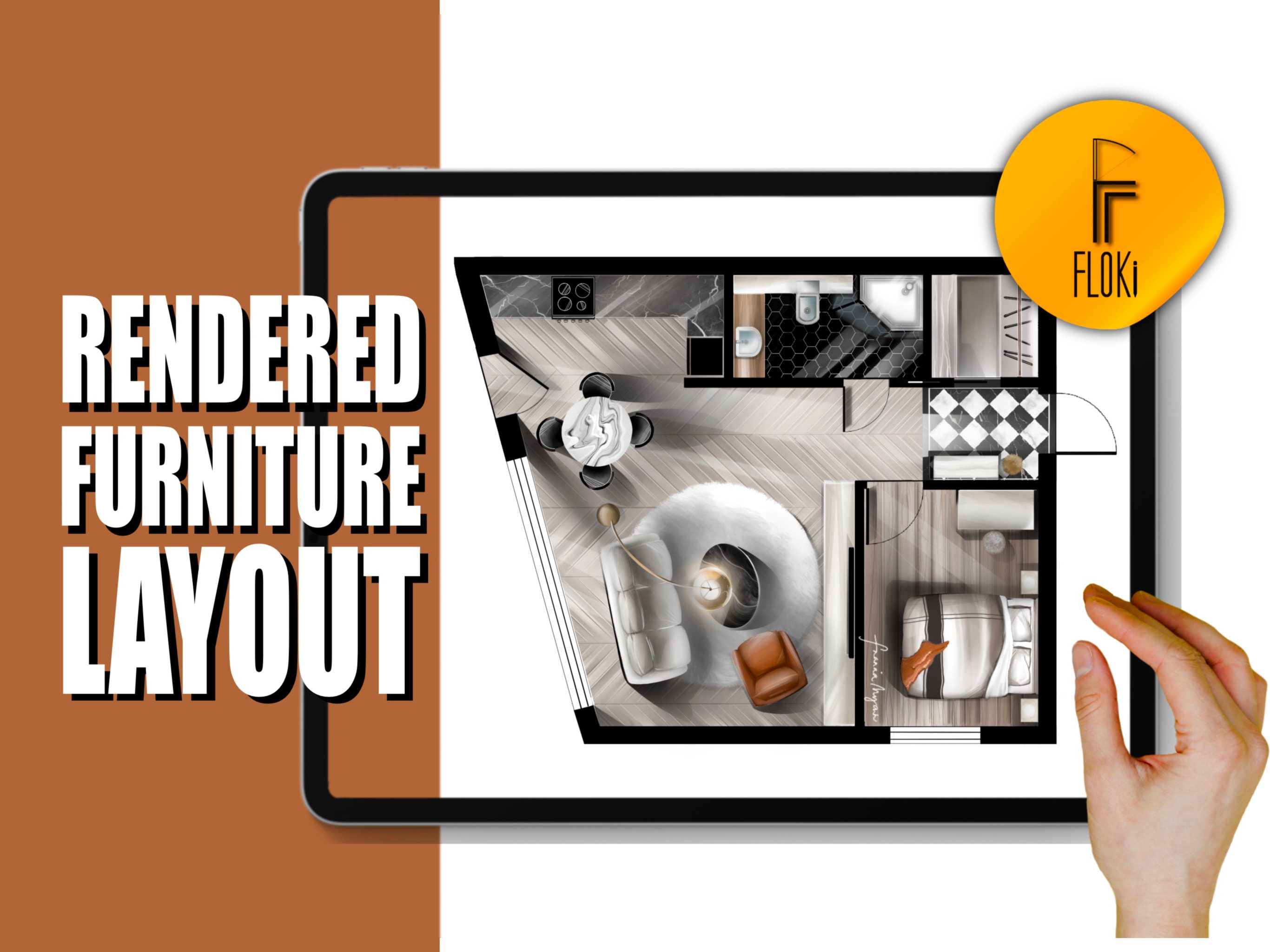 Custom-made Interior Design: Rendered Furniture Layout I Professionally ...