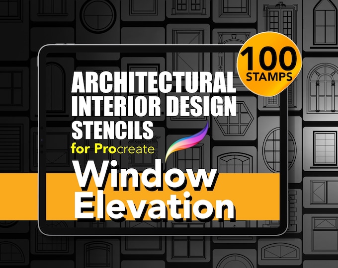 100 Architectural and Interior Design Stencils for Procreate - Etsy