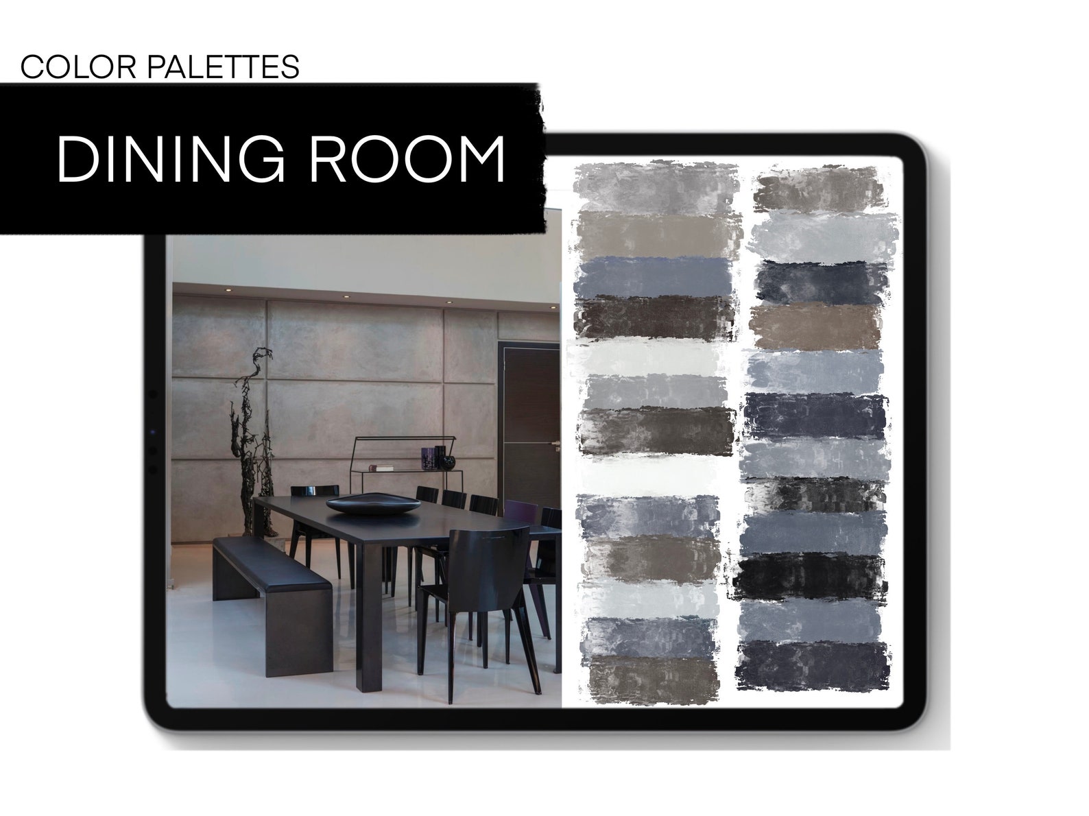 Achromatic Color Palettes for Procreate | 150 Colors for Interior ...