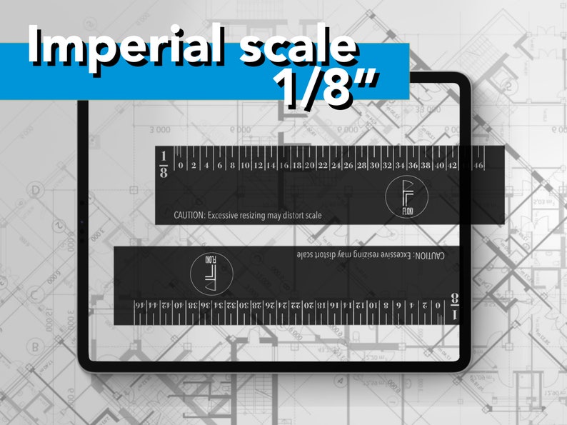 Procreate Architectural Rulers SET OF 3 MINI Imperial/english Scale ...
