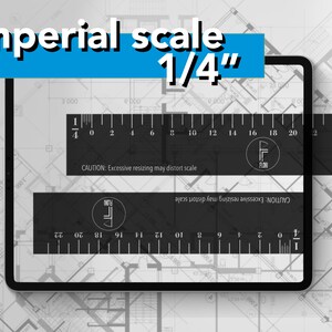 Procreate Architectural Rulers | SET OF 3 MINI Imperial/english Scale ...