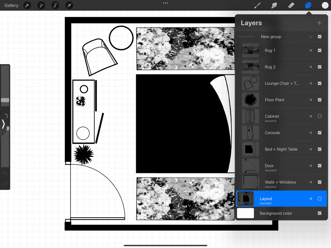 Architectural Bedroom Layout for Procreate Bedroom Design 42 Bedroom ...