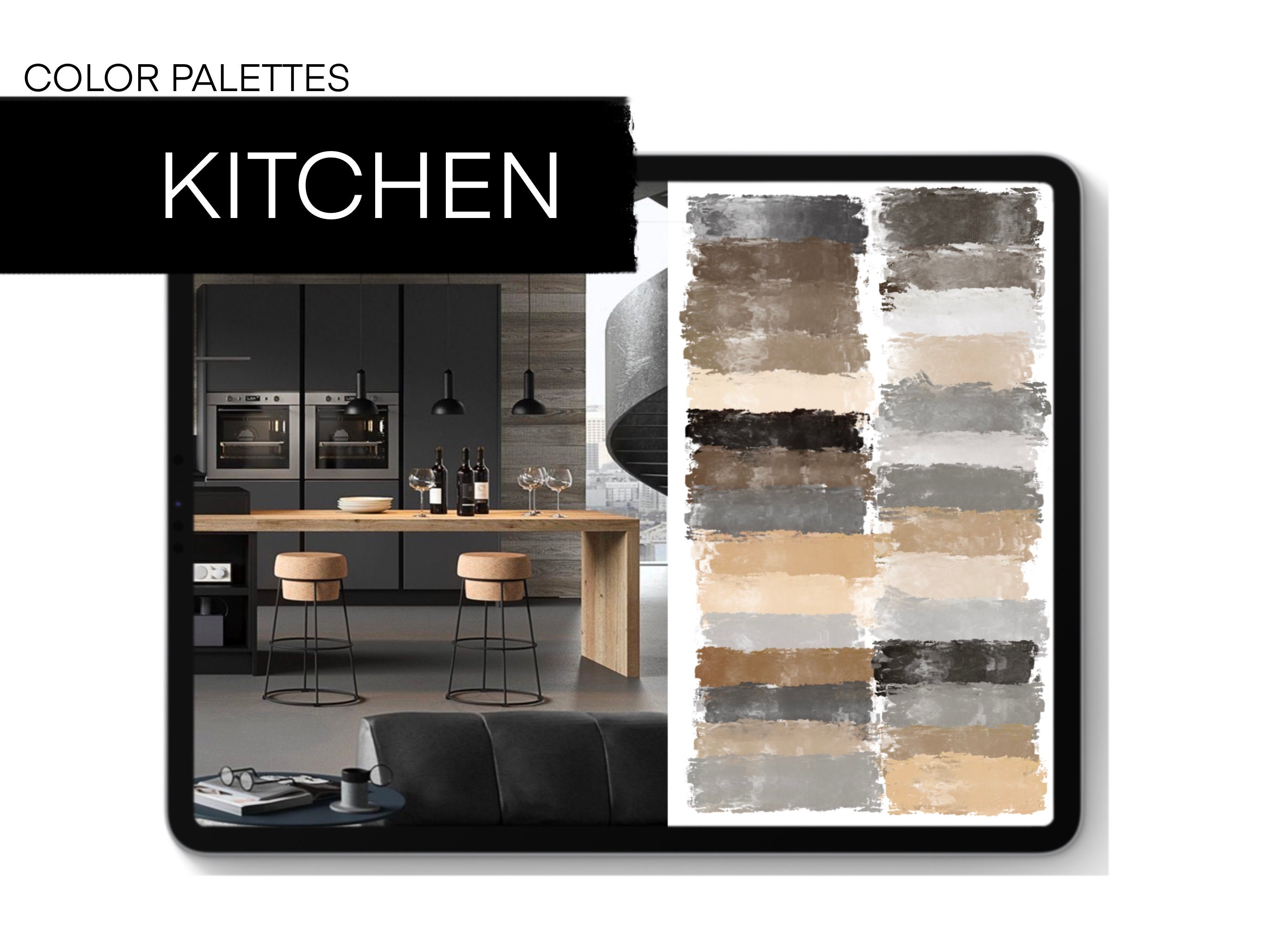 Industrial Color Palettes for Procreate 150 Colors for Interior Design ...