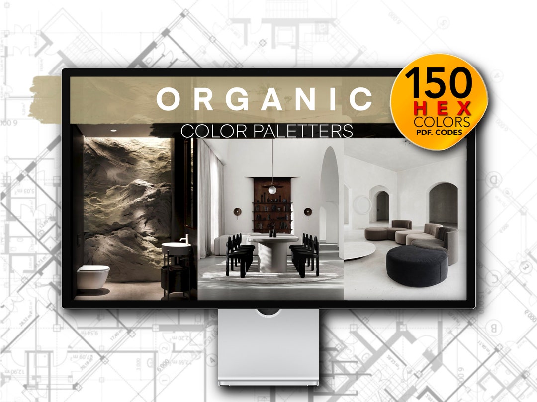 Color Palette HEX Codes 150 Colors - Organic Collection, HEX Codes for ...