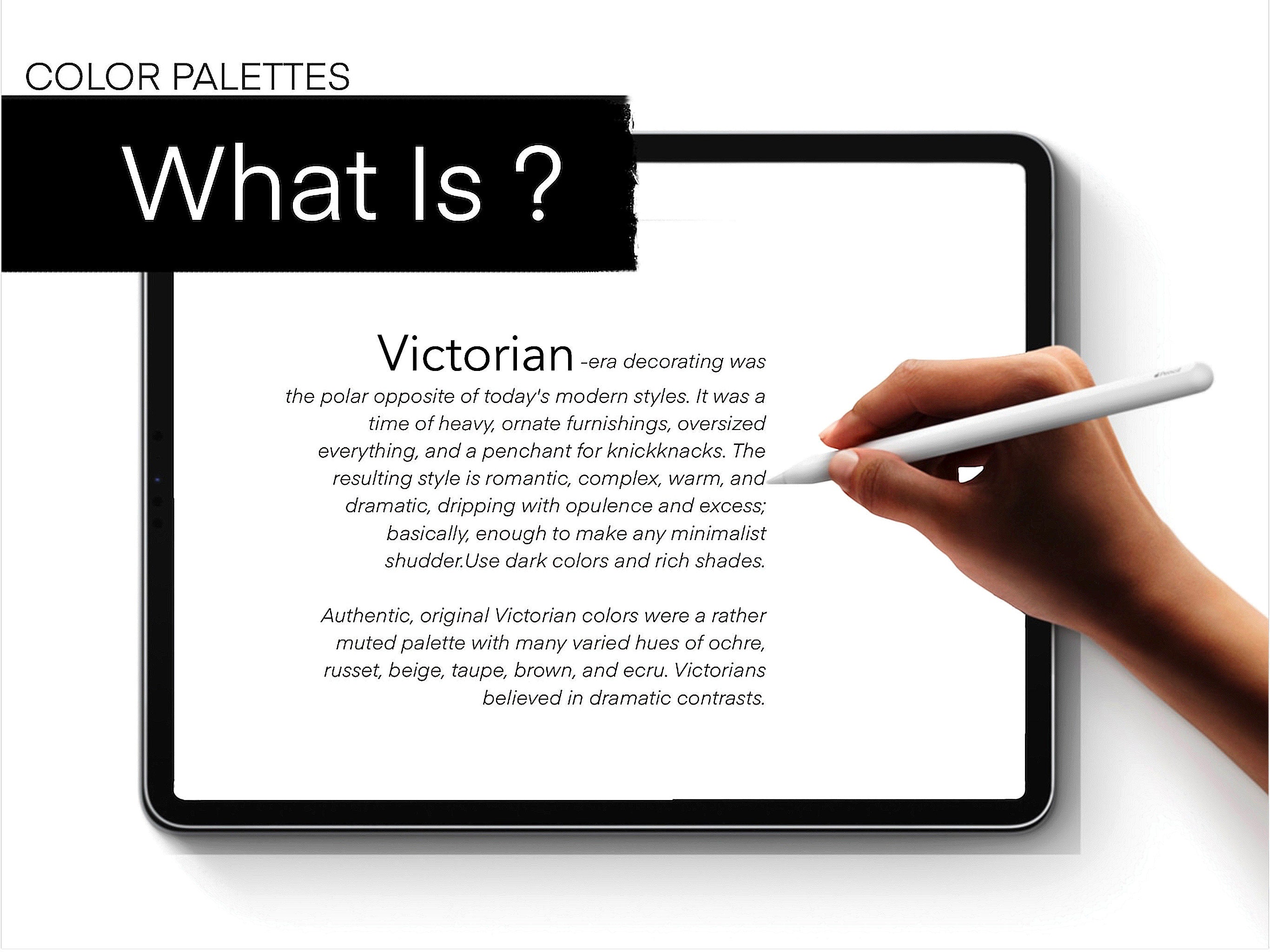 Victorian Color Palettes for Procreate | 150 Colors for Interior Design ...