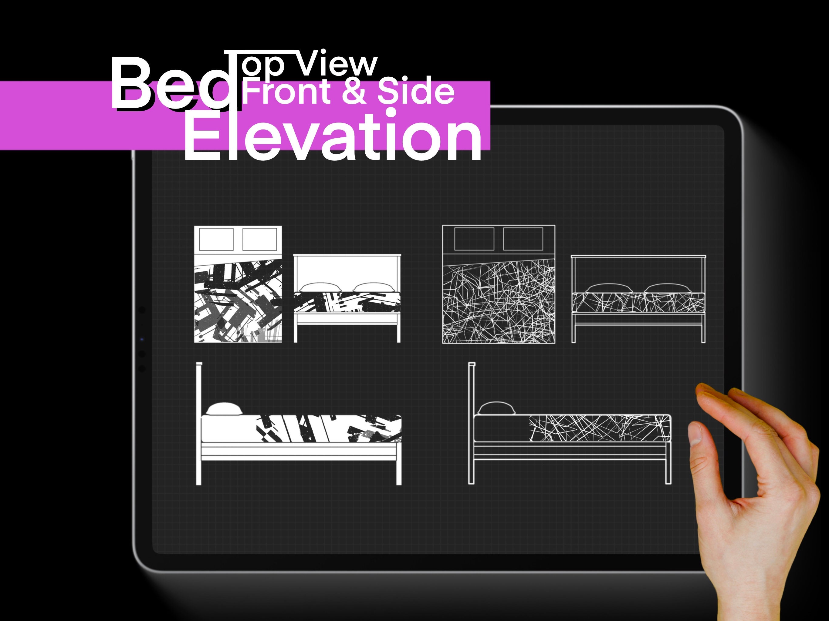 82 Architectural and Interior Design Stencils for Procreate | Bedroom ...