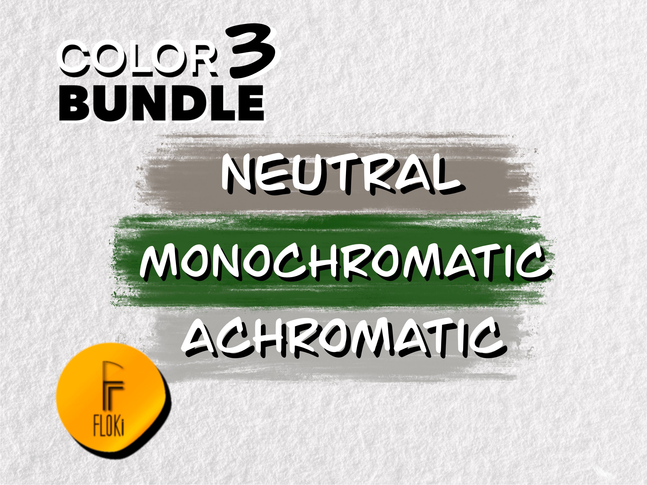 Neutral, Monochromatic & Achromatic Color Palettes Bundle 3 for ...