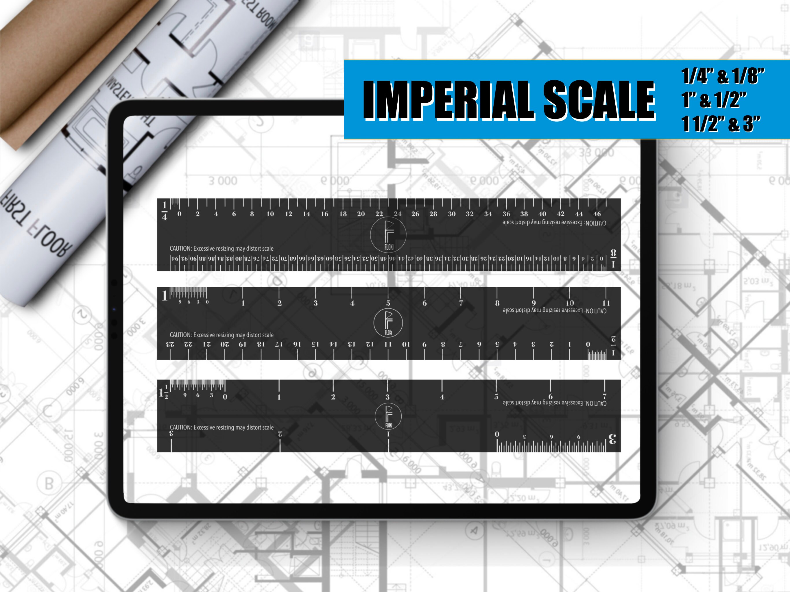 Procreate Architectural Rulers | 2-in-1 Imperial/english Scale |3 ...