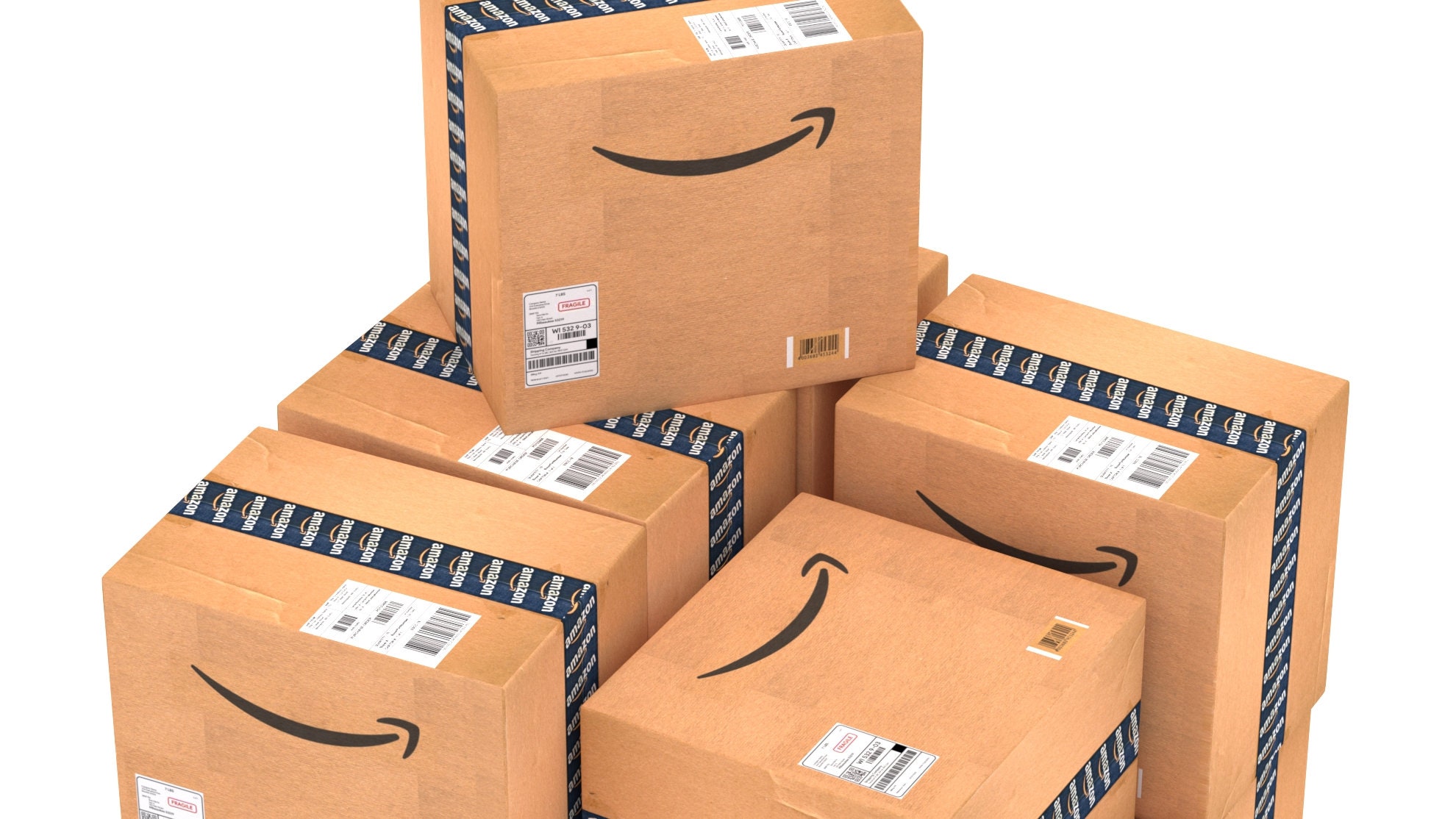 Amazon Cardboard Box With Pallet 3d Model DAE FBX Obj Digital File ...