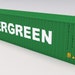 Evergreen Shipping Container 3d Model DAE FBX OBJ Industrial, Cargo, 40 ...